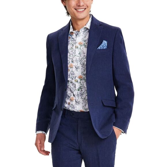 Bar III | Suits & Blazers | Bar Iii Mens Slimfit Linen Two Button Suit ...